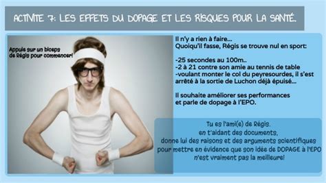 ACTIVITE LES EFFETS DU DOPAGE ET LES RISQUES POUR LA SANTÉ