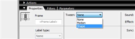 Animasi Macromedia Flash 8 Shape Tween