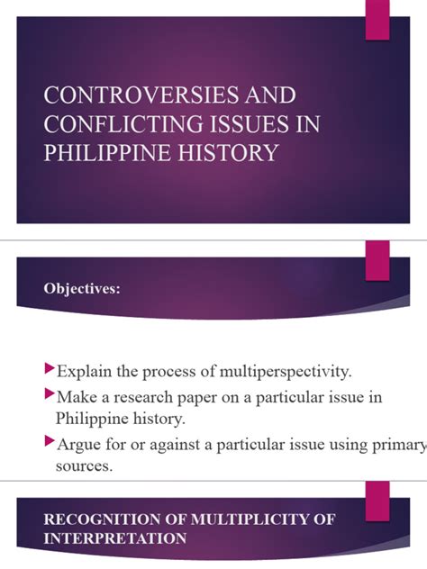 Controversies And Conflicting Issues In Philippine History Pdf