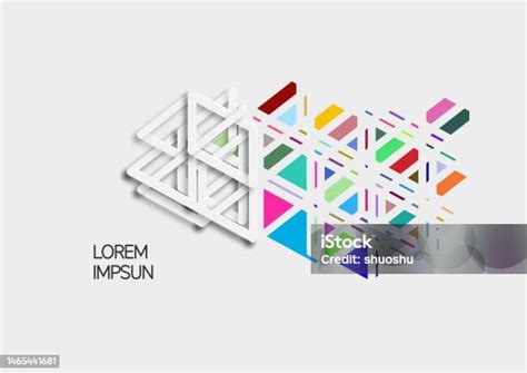 디자인을 위한 삼각형 기하학적 미니멀리즘 패턴 배경이 있는 추상 종이 절단 스트라이프 가리기에 대한 스톡 벡터 아트 및 기타
