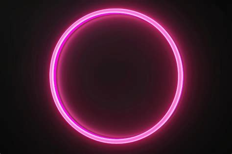 분홍색 네온 원 프리미엄 사진