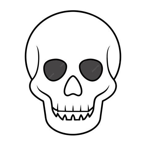 Premium Vector Simple Skull Vector Art Illustration