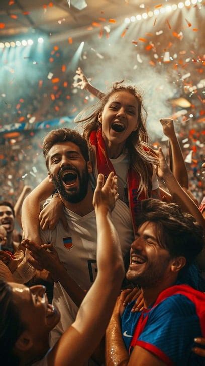Free Celebratory Sports Fans Image Celebration Joy Confetti