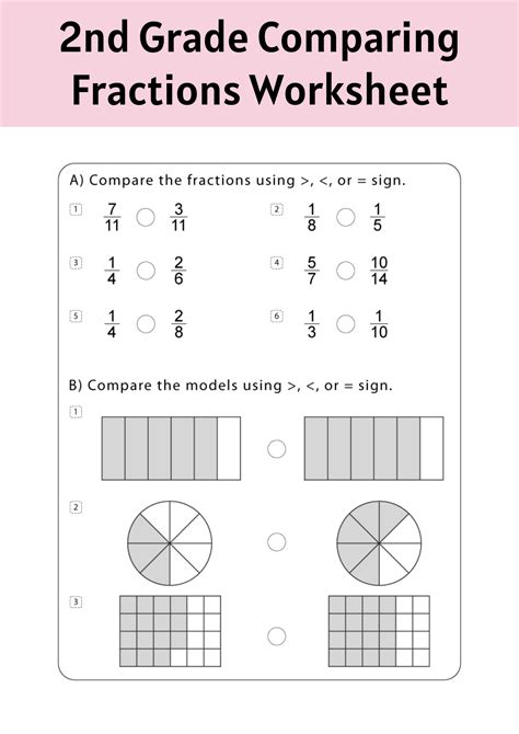 40 Free Printable Comparing Fractions Worksheet To Download In Pdf