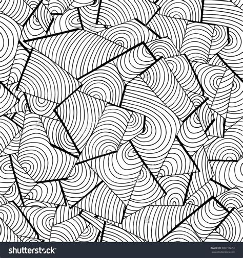 Black White Wave Pattern Geometric Hand Stock Vector Royalty Free