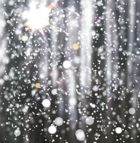 Snow Bokeh Texture On Blue Stock Illustration Illustration Of Texture