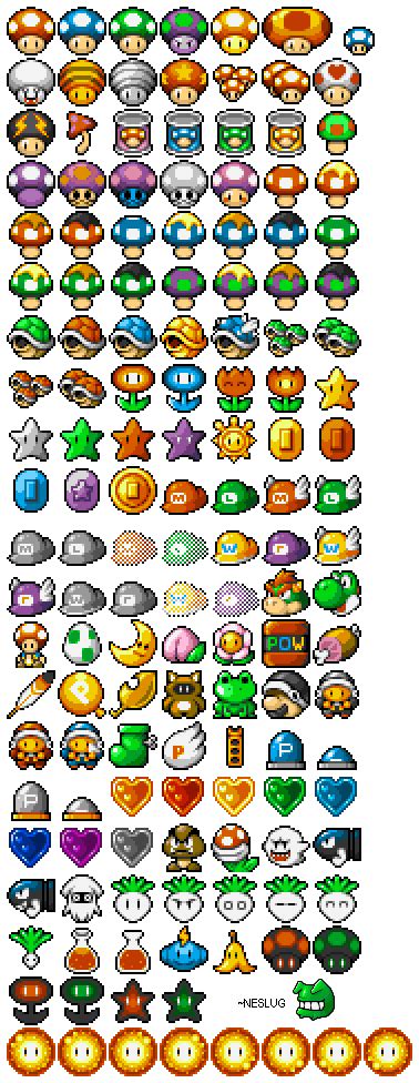 Paper Mario Item Sprites