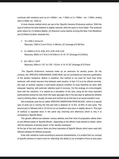 Marathon Training Methods By Renato Canova