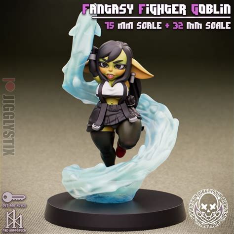 3d Printable Fantasy Fighter Goblin By Jigglystix