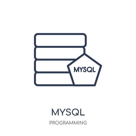 mysql icon mysql linear symbol design programming collection simple