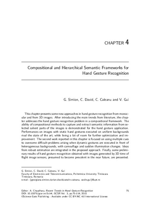 Pdf Compositional And Hierarchical Semantic Frameworks For Hand