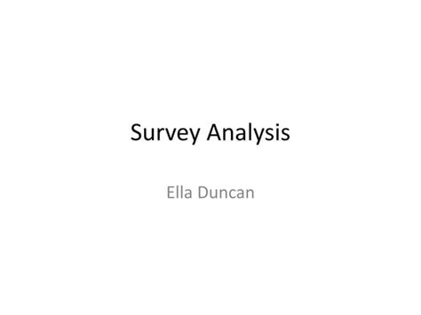 Survey Analysis Ppt