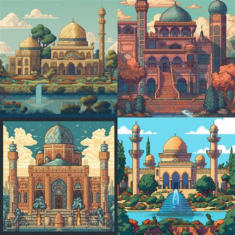 Mohamad Iraji On Twitter تصویرسازی میدجرنی برای گرافیک پیکسلی پس‌زمینه‌ی یه بازی دو بعدی