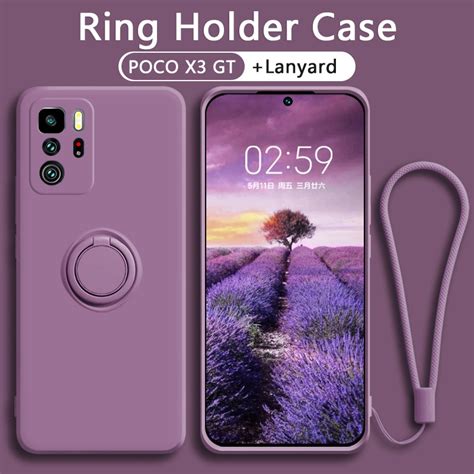 เคส POCO X3 GT Case PRO NFC F3 โทรศพทมอถอซลโคนกนกระแทกพรอมวงแหวนแมเหลกสาหรบ Shopee