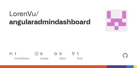 GitHub LorenVu Angularadmindashboard