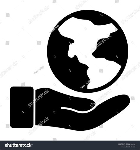 Hand Holding Globe Icon Planet Care Stock Vector Royalty Free Shutterstock
