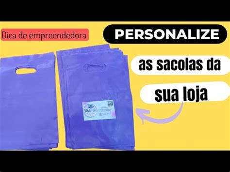 COMO FAZER SACOLAS PERSONALIZADAS PARA LOJA YouTube