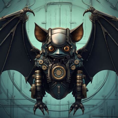 A Robot Bat Digital Illustration Stock Illustration Illustration Of Features Comics 281988988