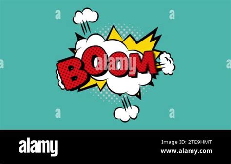 Animation Of Comic 5 Options Text Over Multiple Comic Speech Bubbles With Comic Sound Effects