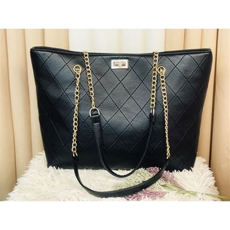 Classy Tote Bag Black Shopee Philippines
