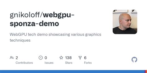 GitHub Gnikoloff Webgpu Sponza Demo WebGPU Tech Demo Showcasing Various Graphics Techniques