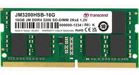 Transcend Jm3200hsb 16g 1 X 16 Gb So Dimm Ddr4 3200 Solotodo