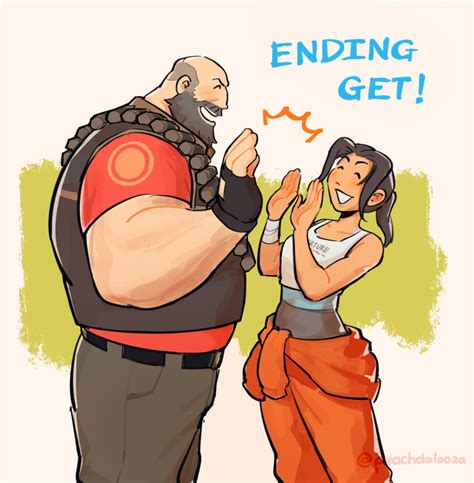 Peachdalooza Chell Heavy Tf2 Red Heavy Tf2 Portal Portal