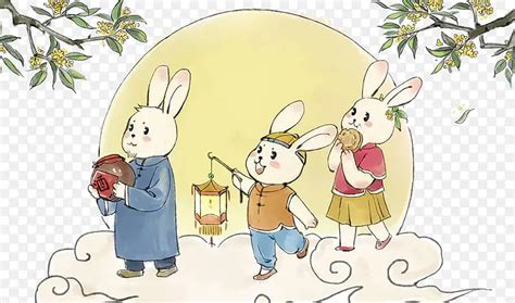 中秋玉兔插画png图片素材下载 图片编号7761715 Png素材网