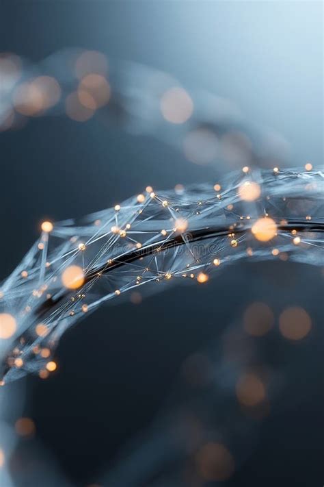 This Conceptual Visual Features Glowing Particles Linked By Delicate Web Like Lines Against A