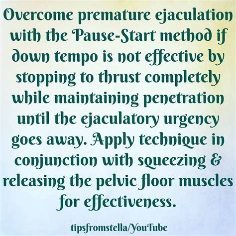 The Pause Squeeze Technique Ulma