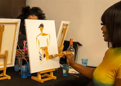 Brush N Whine Glass In One Hand Brush In The Other