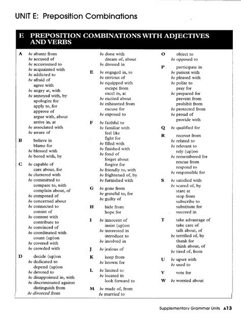 Verbs Preposition Pdf English Language Comma