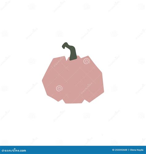 Hand Drawn Pumpkin Icon For Halloween Or Thanksgiving Holidays