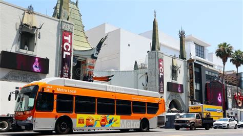 Hollywood Los Angeles California METRO Local Bus On Hollywood Blvd