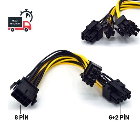 8 Pin Power Splitter Pci E Molex 8 Pin çoklayıcı Kablo Bilgisayar Parçası