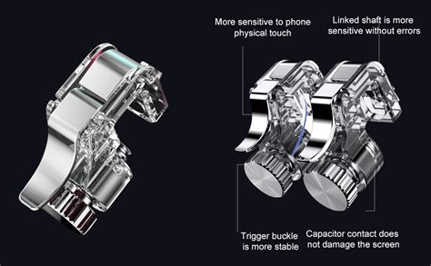 Coonline 4pcs Pubg Trigger Mobile Game Triggers Cell Phone Game Controller Gamepad