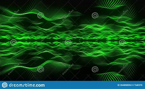 Abstract Wave Of Particles Futuristic Background Big Data Visualization Network Connection