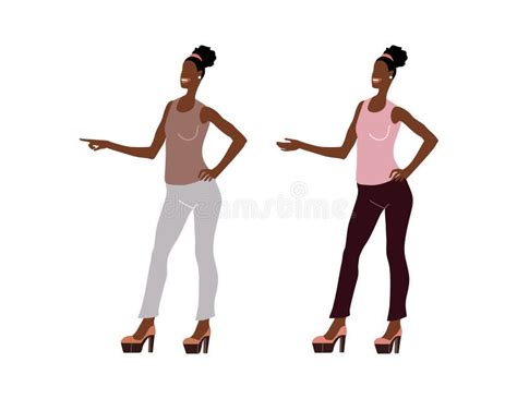 Woman Finger Show Direction Stock Illustrations 368 Woman Finger Show