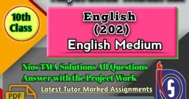 Tutor Marked Assignment Nios Solved 2022 Answers Sheet Last Date Of Nios Assignment Submission