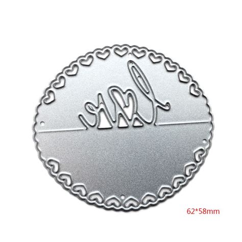 Love Round Metal Cutting Dies Stencil Scrapbooking Vicedeal