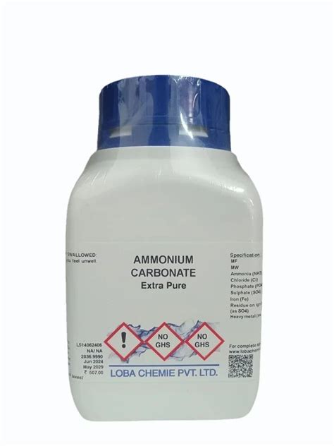 Ammonium Carbonate 500gm Bottle At ₹ 507kg In Chennai Id 2855354013473