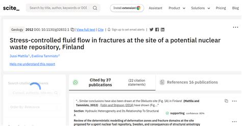 Stress Controlled Fluid Flow In Fractures At The Site Of A Potential