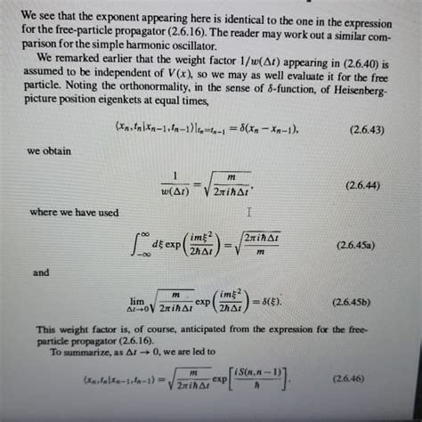 Solved 1 Show That The Feynman Path Integral Transition