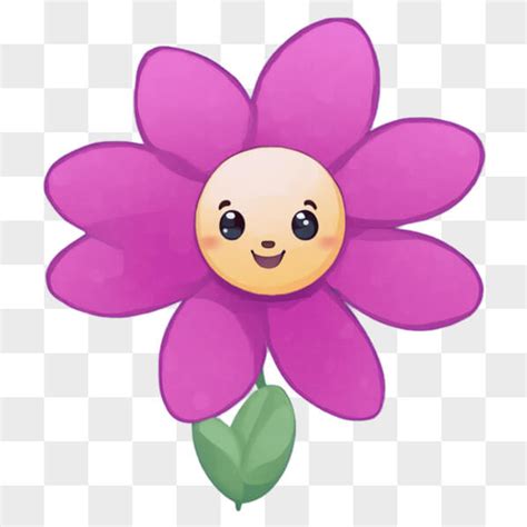 Télécharger Adorable fleur violette souriante pour la décoration