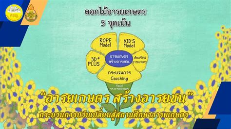 5 จุดเน้น อารยเกษตร สร้างอารยชน กระบวนการปรับเปลี่ยนสู่สถานศึกษาอารย