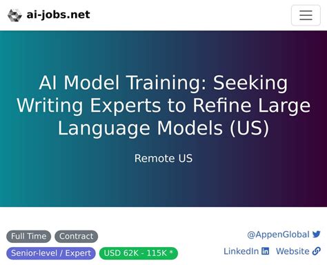 Hiring Ai Model Training Seeking Writing Experts To Refine Large