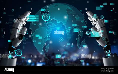 futuristic robot artificial intelligence revolutionary ai technology