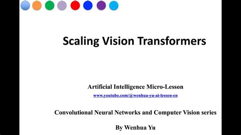 Scaling Vision Transformers Youtube