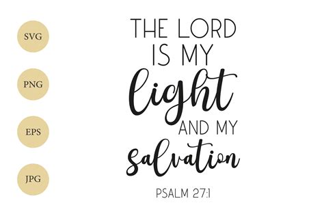 The Lord Is My Light And My Salvation Bible Verse SVG Christian SVG