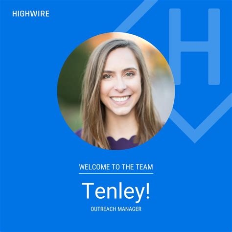 Were Elated To Introduce Tenley Mcevoy As Our Outreach Manager Tenley